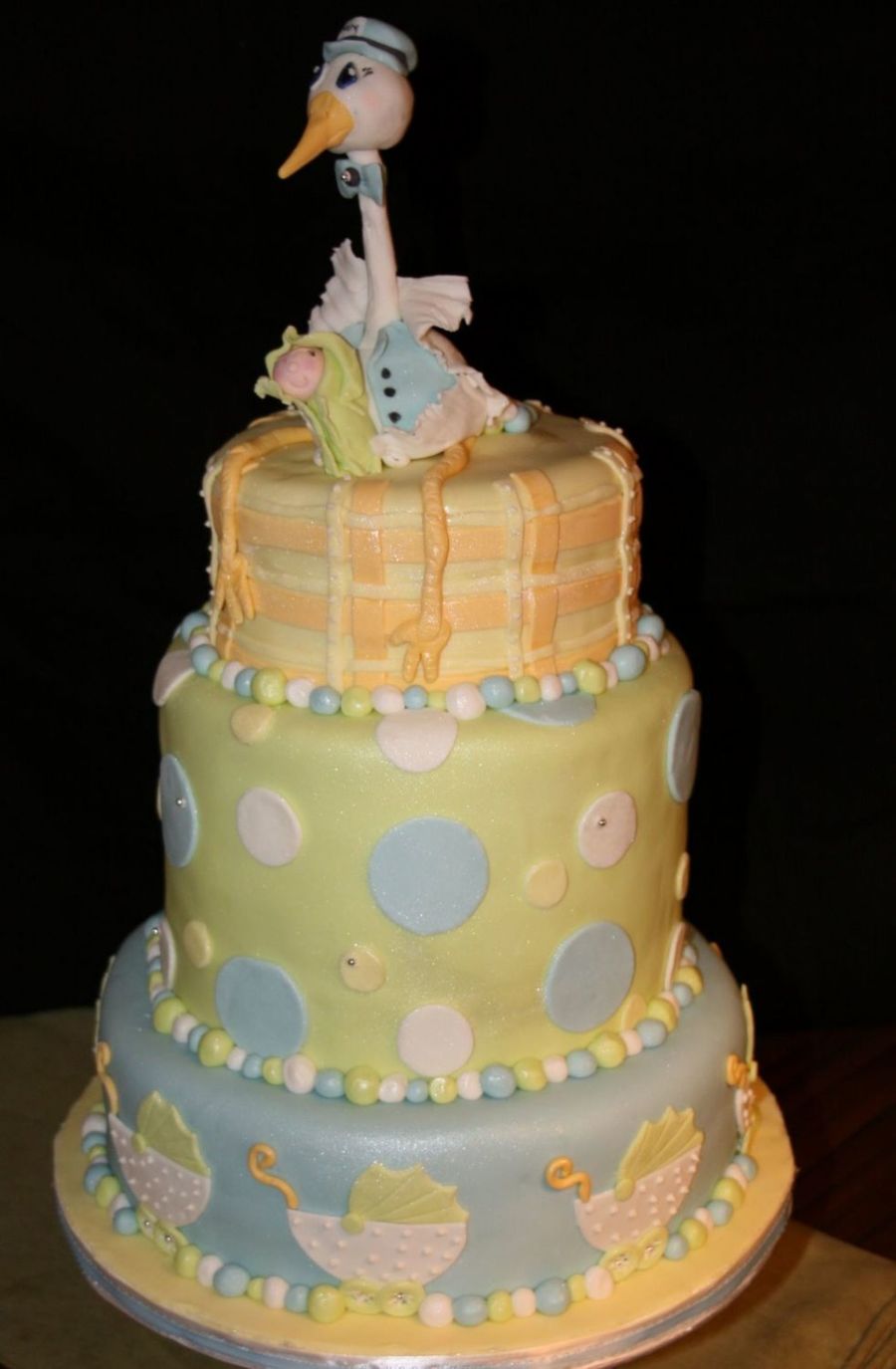 Stork Baby Shower - CakeCentral.com