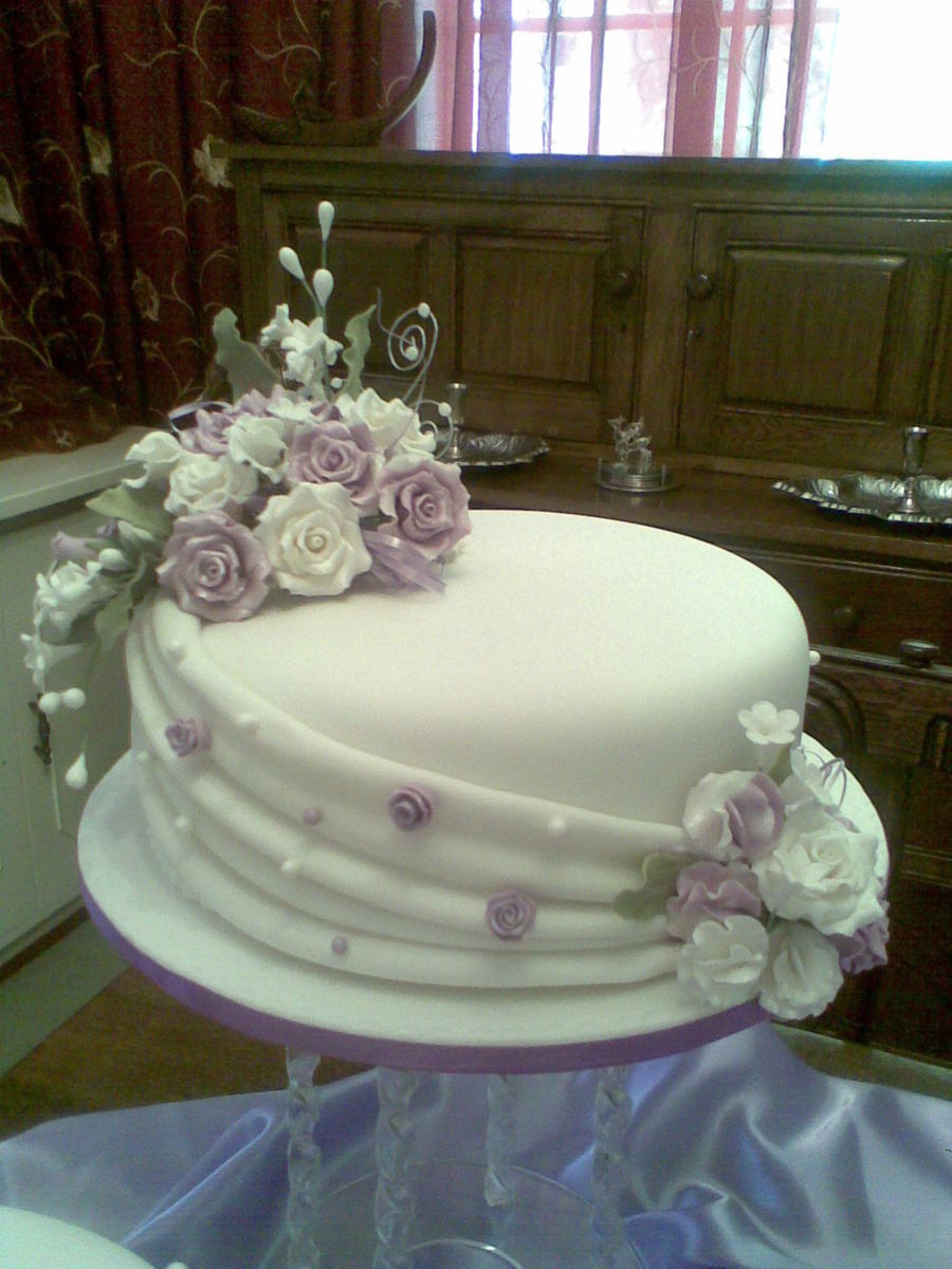 Lilac Wedding Cake - CakeCentral.com