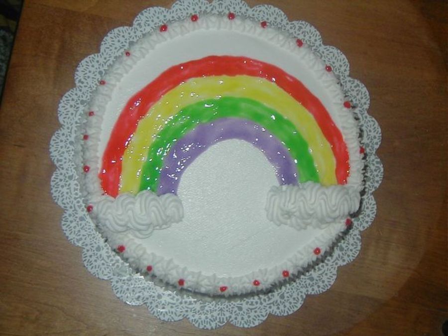 Rainbow (Wilton Course 1 First Cake) - CakeCentral.com