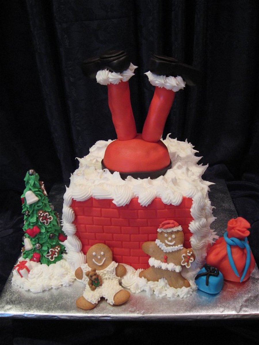 Santa Stuck In Chimney - CakeCentral.com