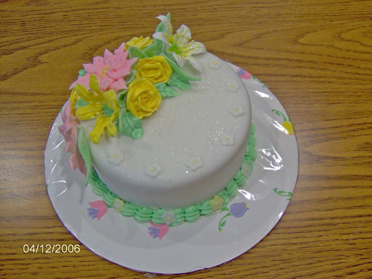 Fondant Birthday Cake - CakeCentral.com