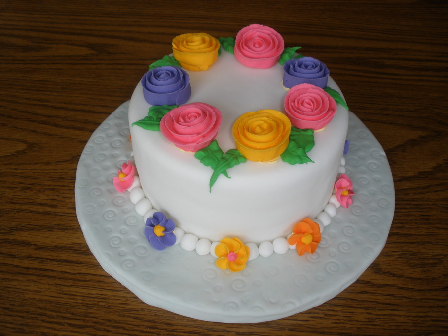 Ribbon Rose Cake - CakeCentral.com