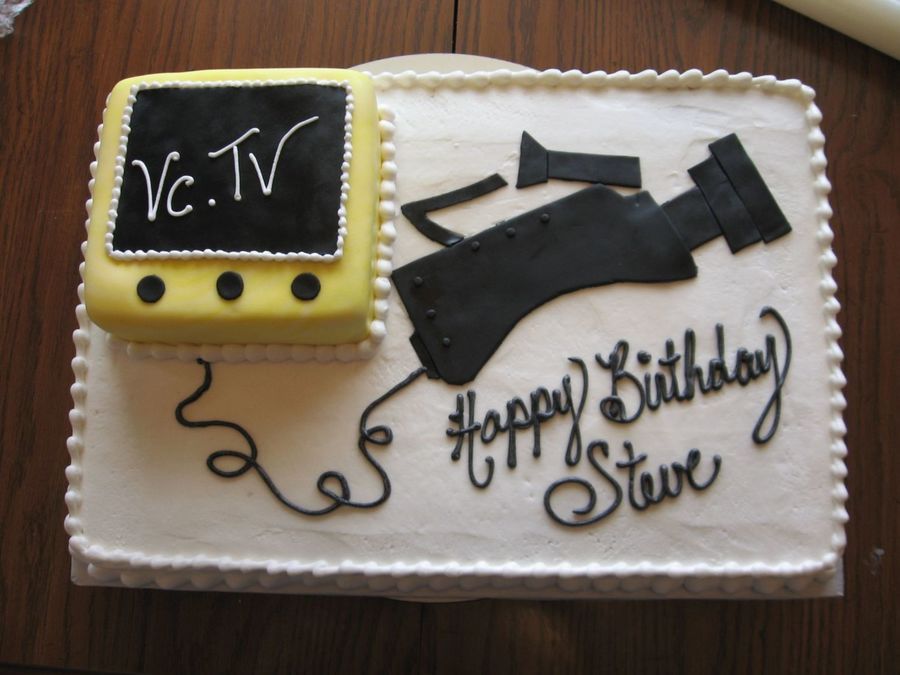 Camera/ Tv Birthday Cake - CakeCentral.com