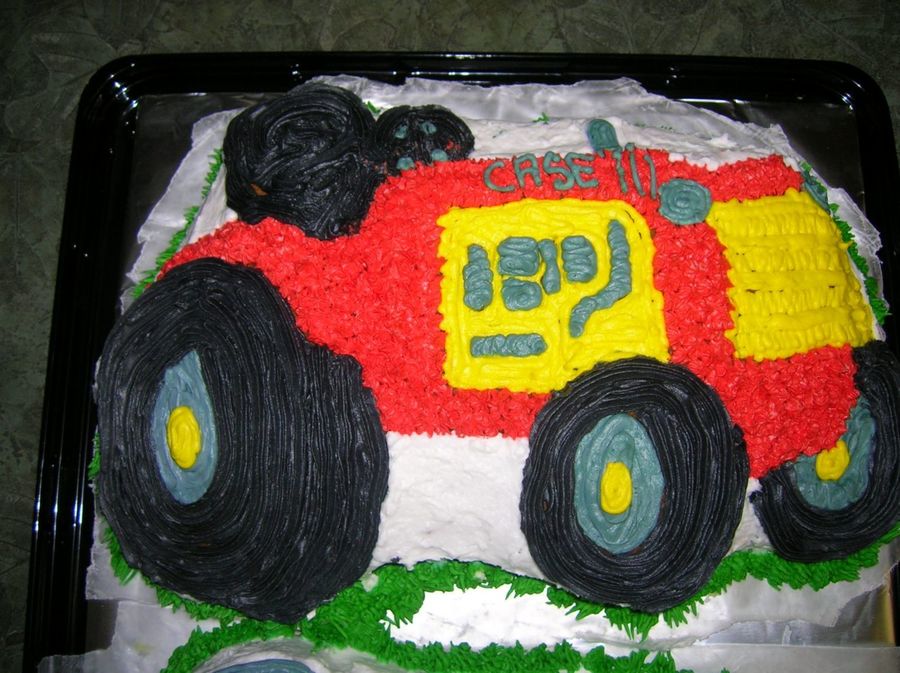 Red Case Tractor - CakeCentral.com
