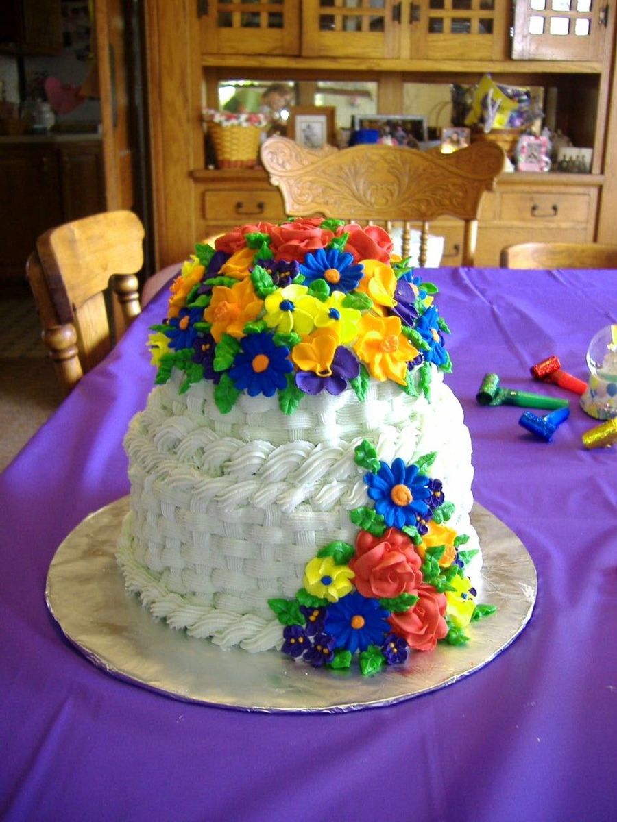 Nyssa's Bright Flower Cake - CakeCentral.com