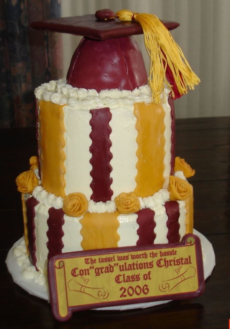 Maroon And Gold Graduation - CakeCentral.com
