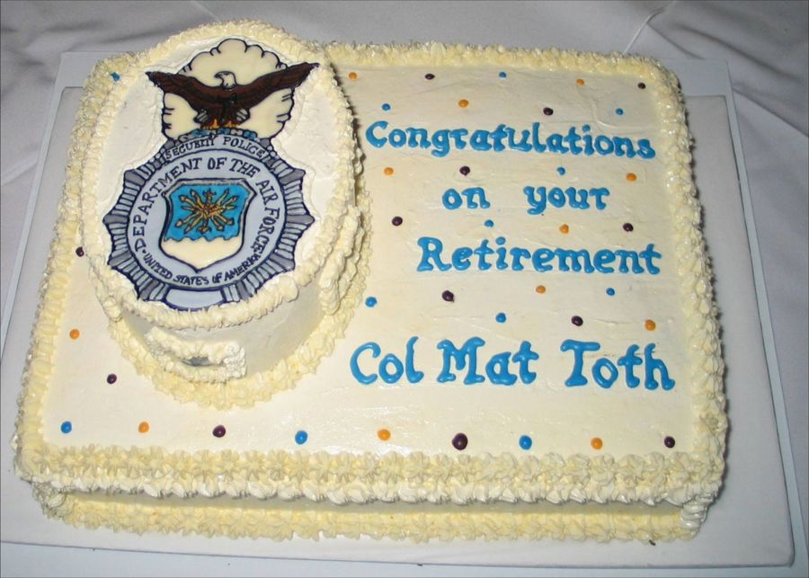 Air Force Security Forces Retirement Cake - CakeCentral.com