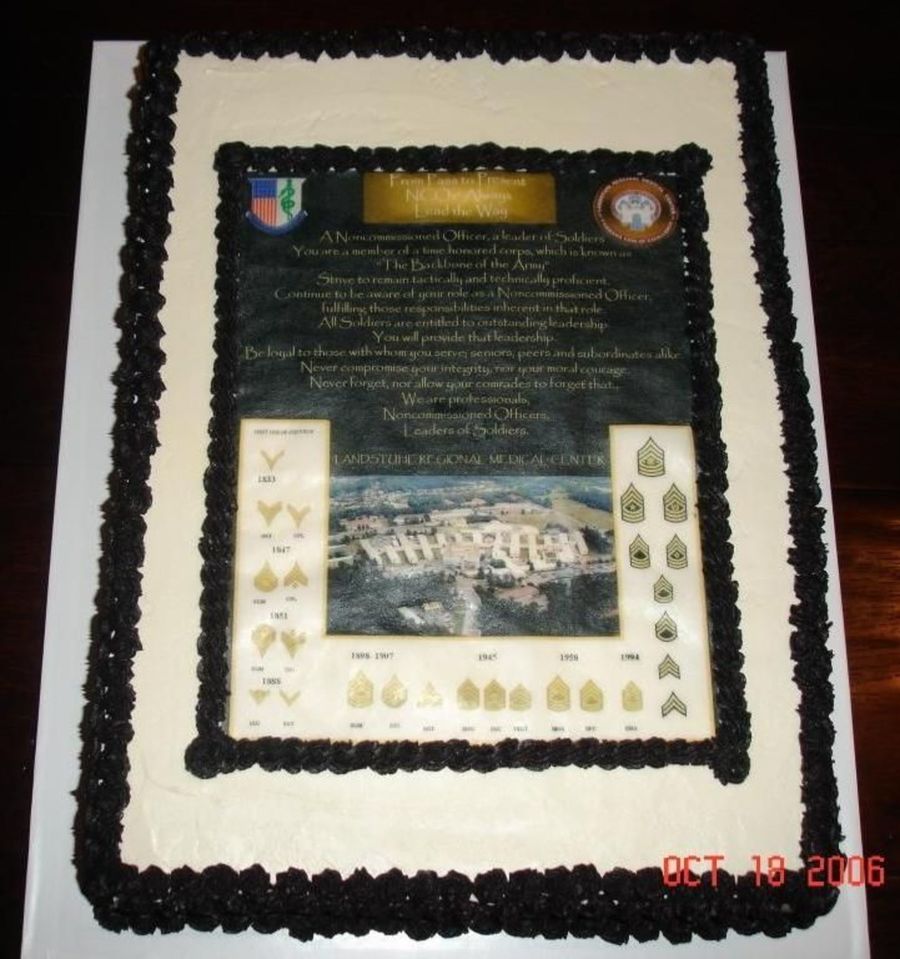 Nco Induction Ceremony Oct1 - CakeCentral.com