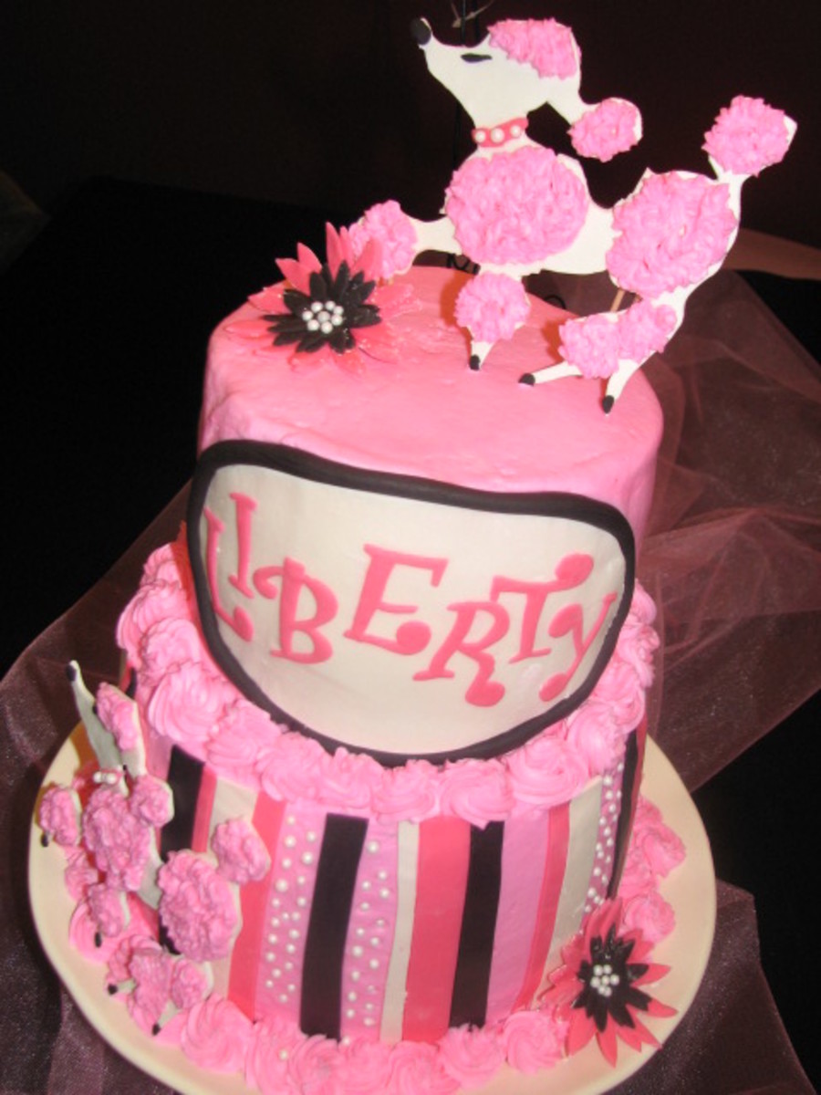 Pink Poodle Cake - CakeCentral.com