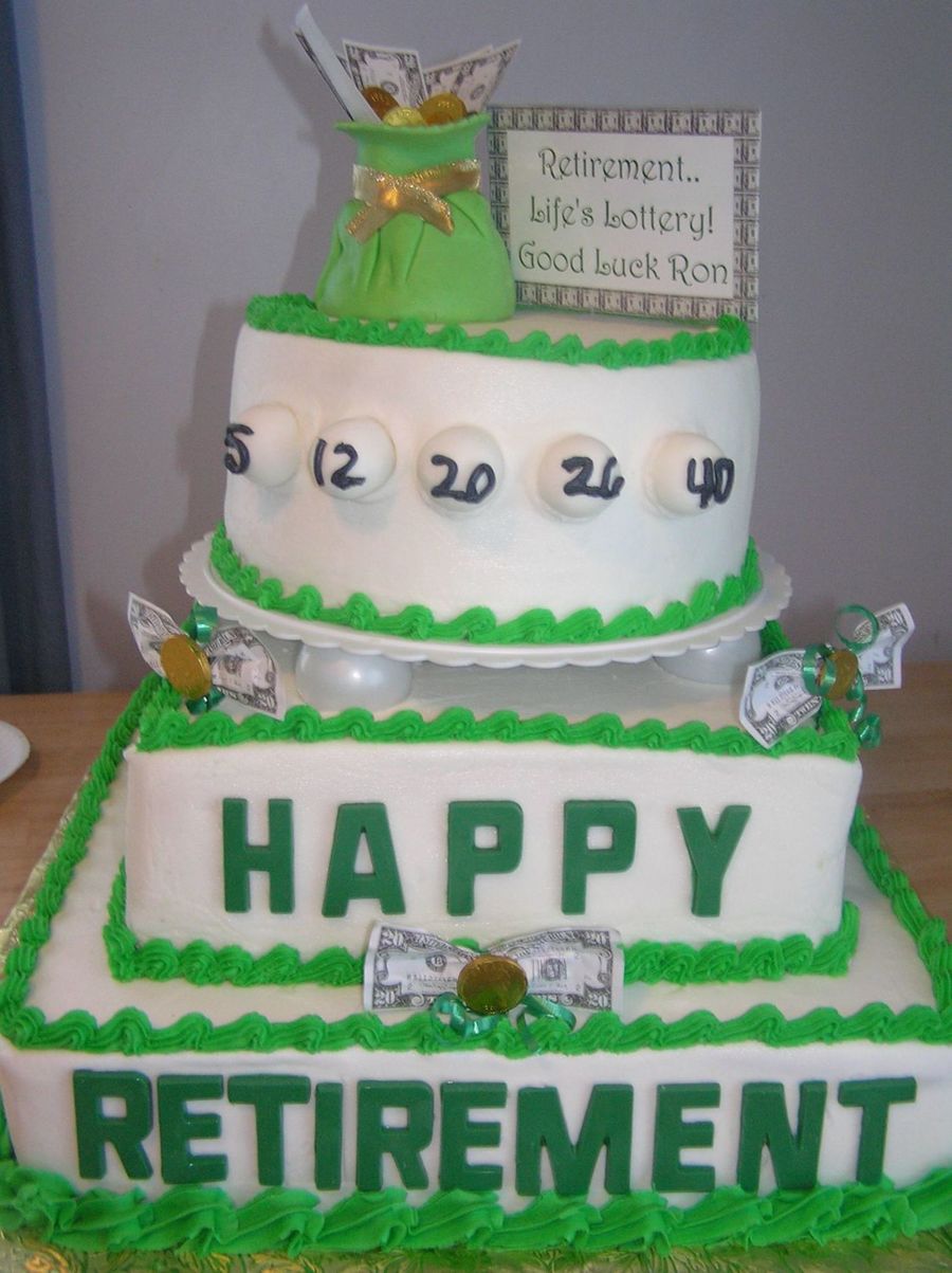 Lottery Theme Retirement Cake - CakeCentral.com
