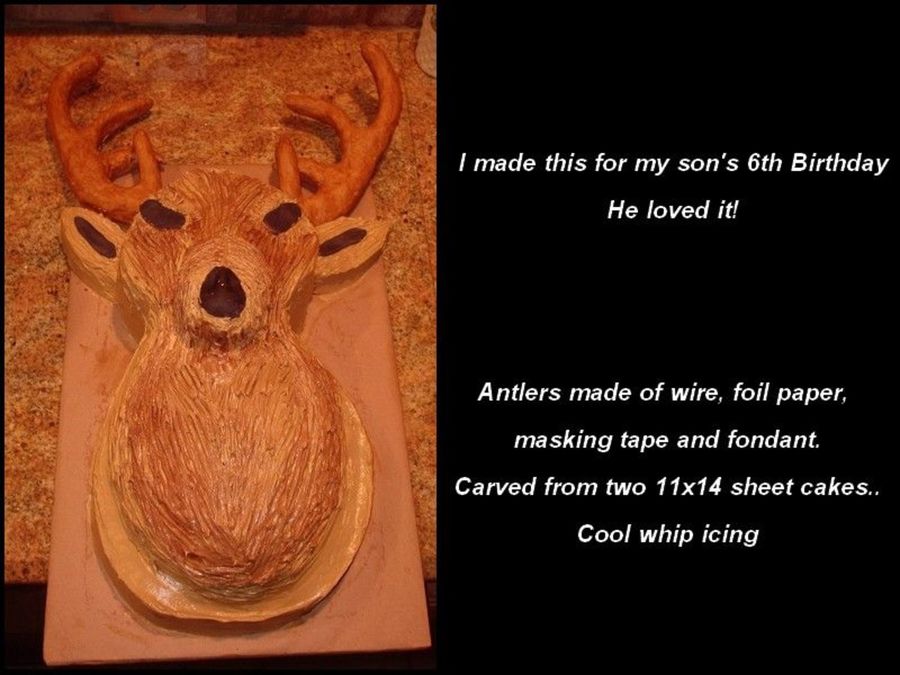 Deer Head Cake - CakeCentral.com