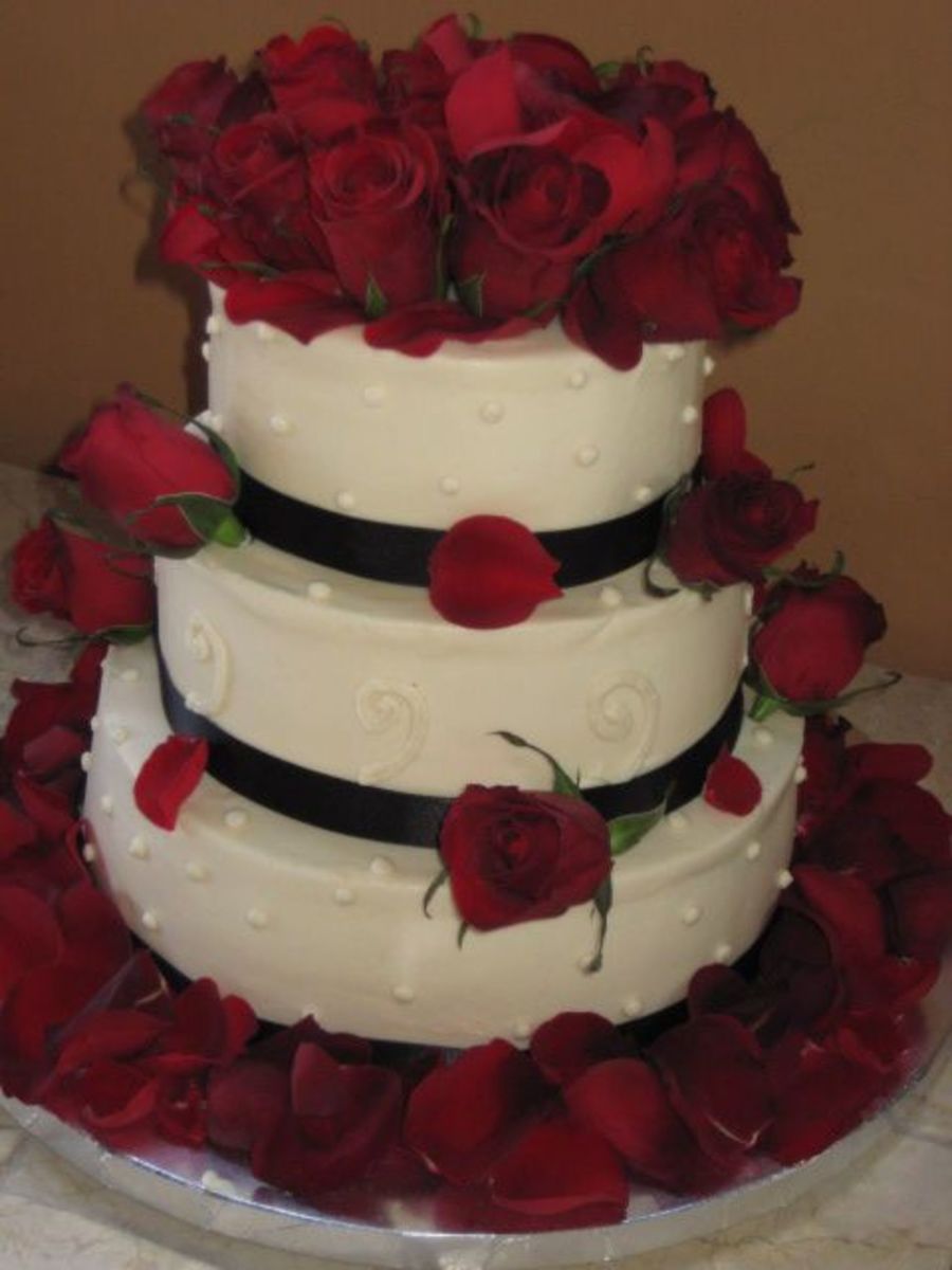 1St Wedding Cake - CakeCentral.com
