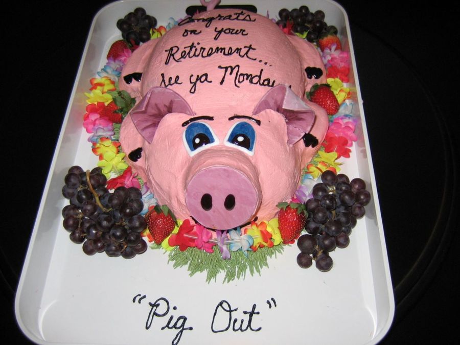 Luau Pig For Retirement Party - CakeCentral.com