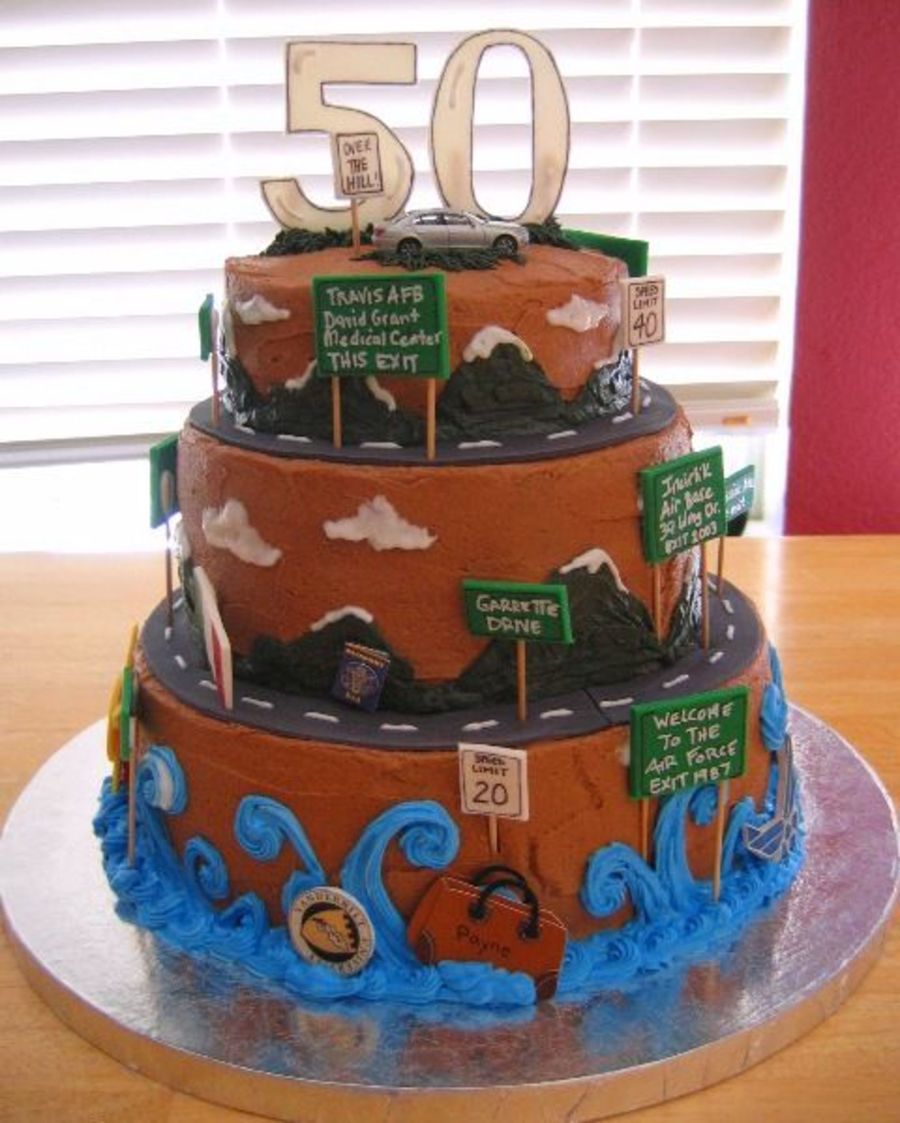 "road Of Life/ Over The Hill "cake - CakeCentral.com