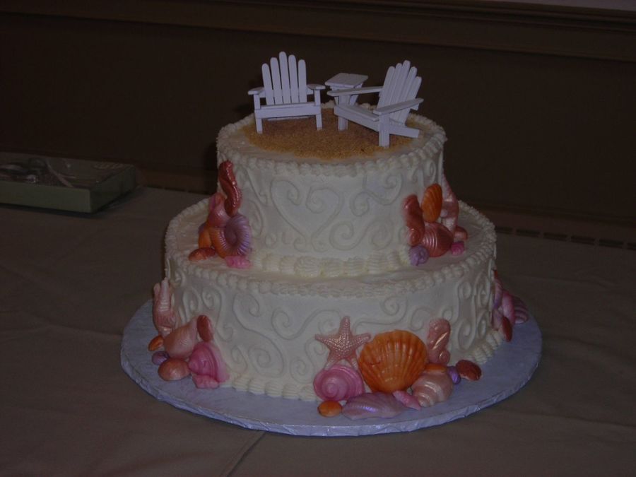 Buttercream With Seashells - CakeCentral.com