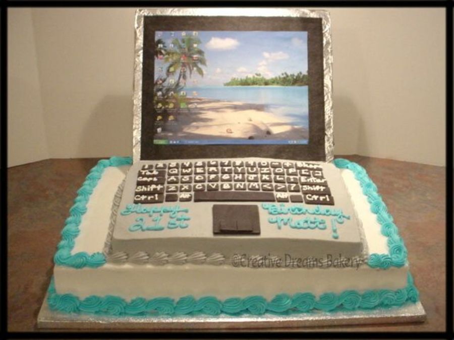 Laptop Cake - CakeCentral.com