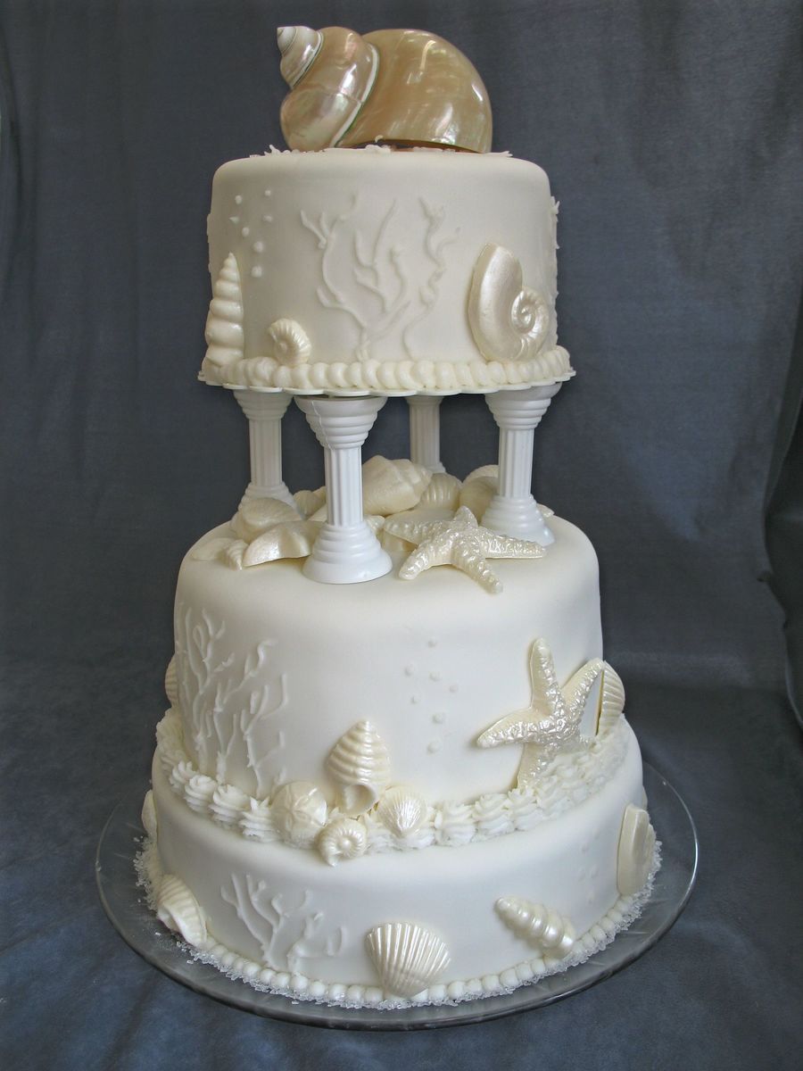 Sea Shell Wedding Cake - CakeCentral.com
