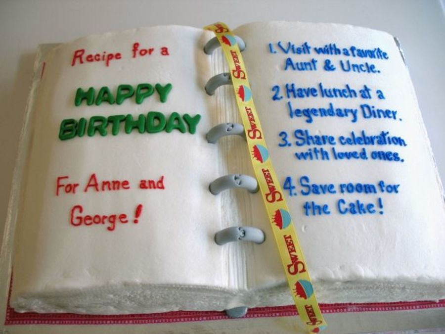 Cook Book Birthday Cake - CakeCentral.com