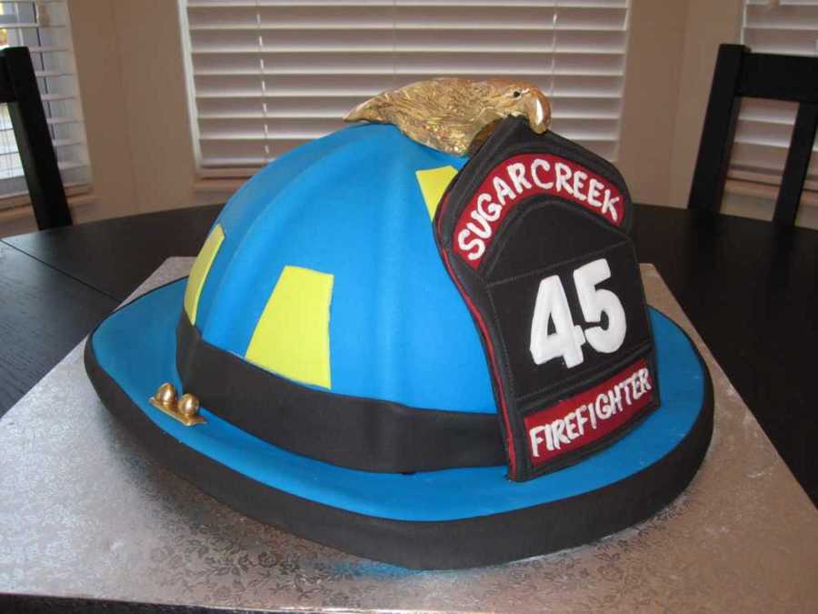 Fondant Firefighter Helmet - CakeCentral.com