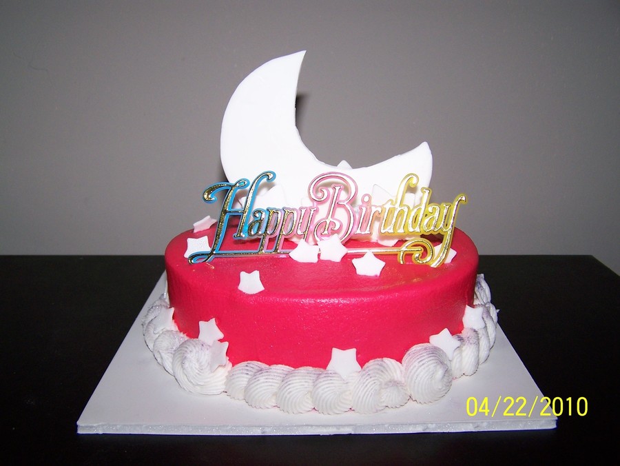 Moon And Stars Birthday - CakeCentral.com