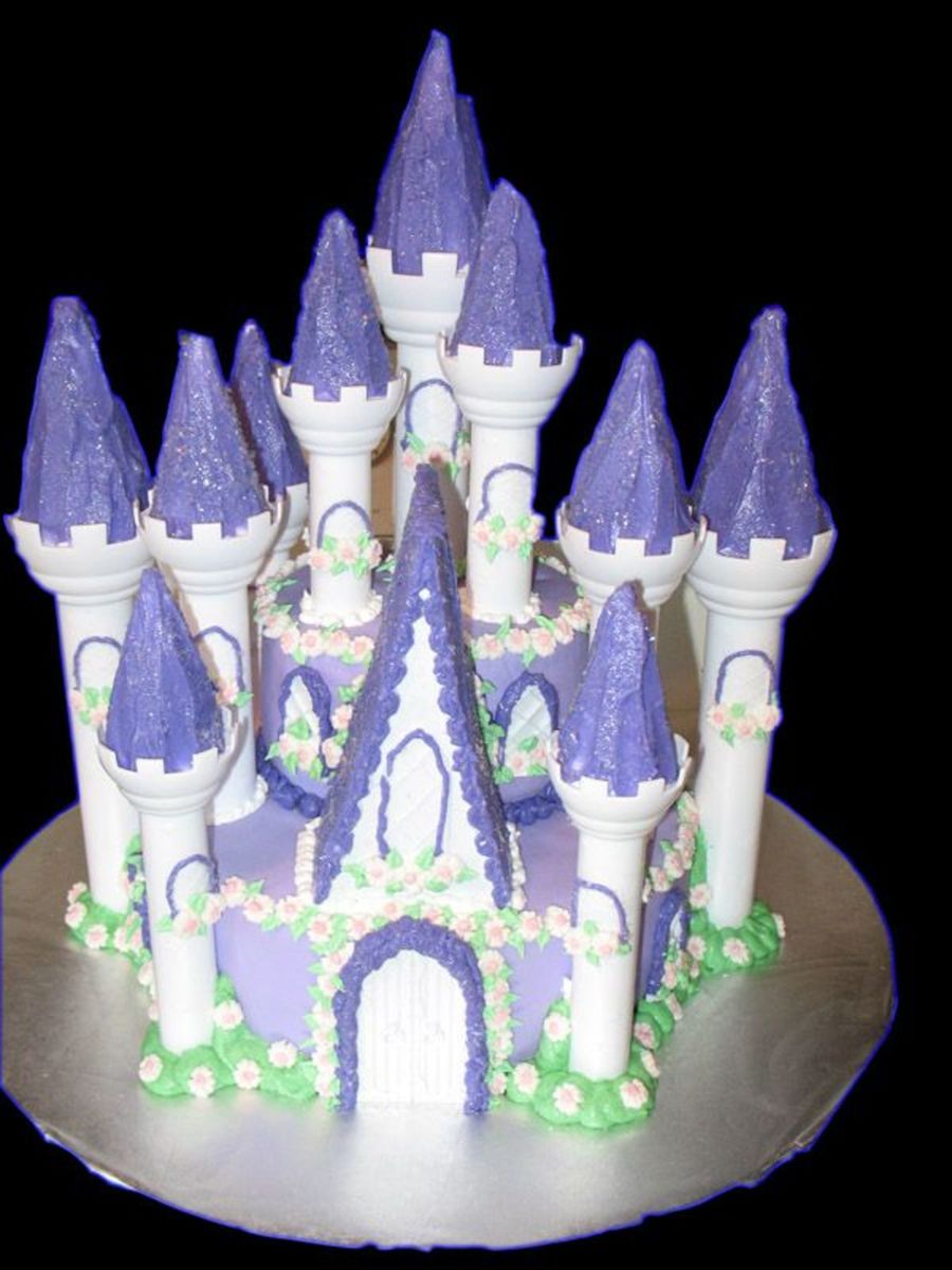 Purple Princess Castle - CakeCentral.com