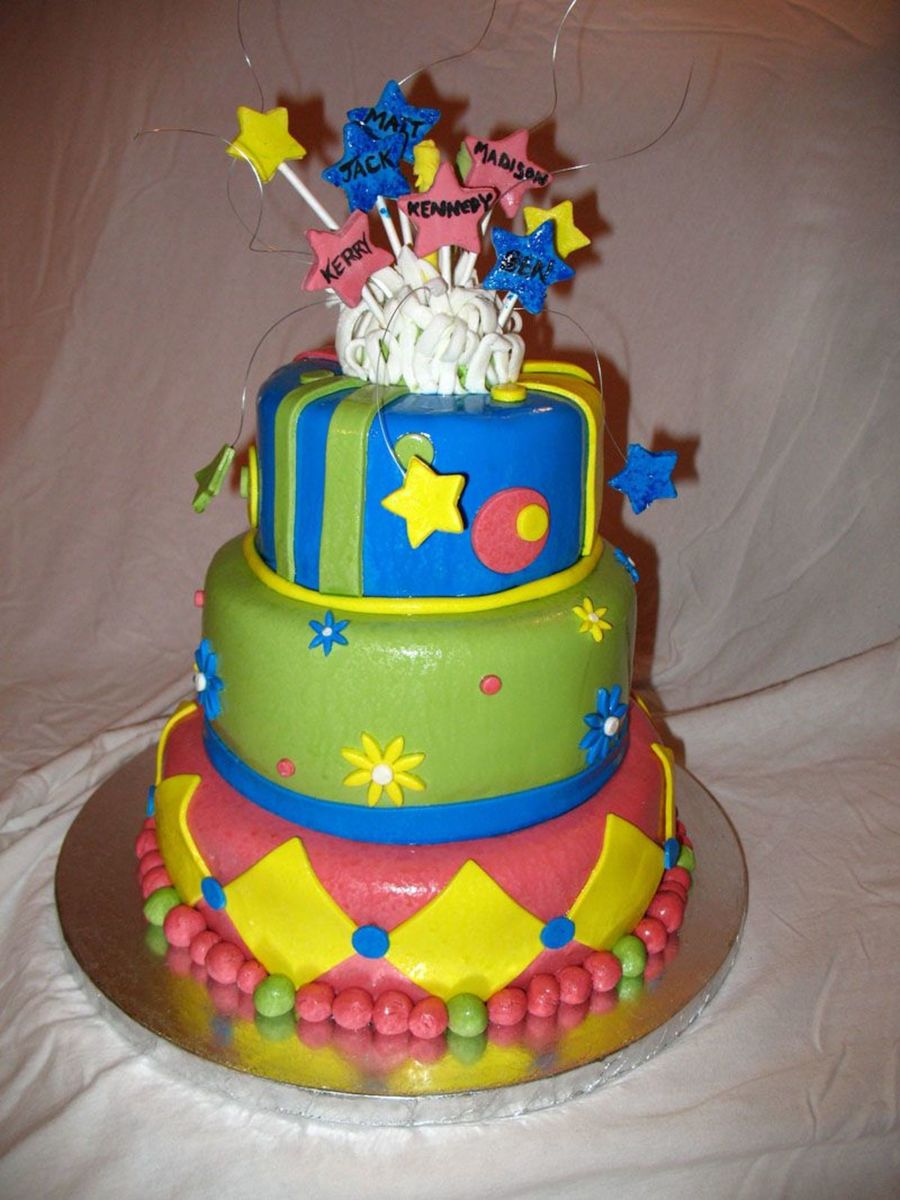 Primary Birthday Cake - CakeCentral.com