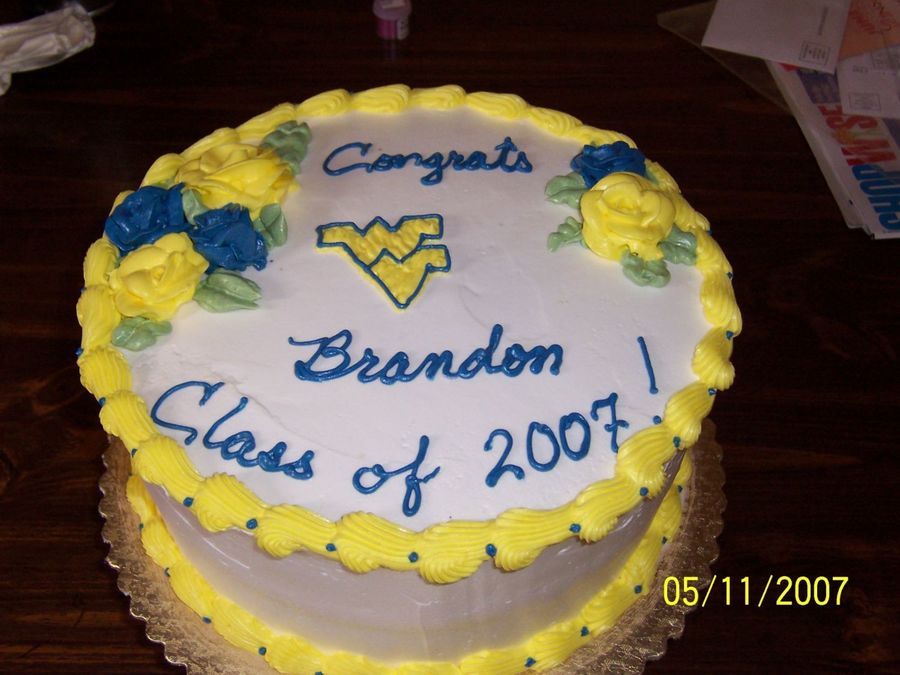 Wvu Graduation Cake - CakeCentral.com