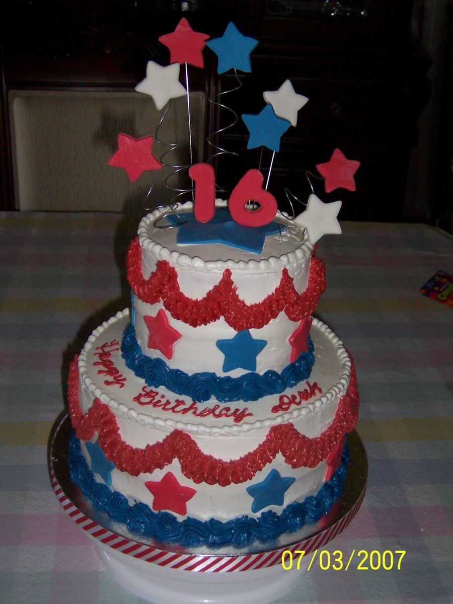 Fourth Of July Birthday Cake - CakeCentral.com