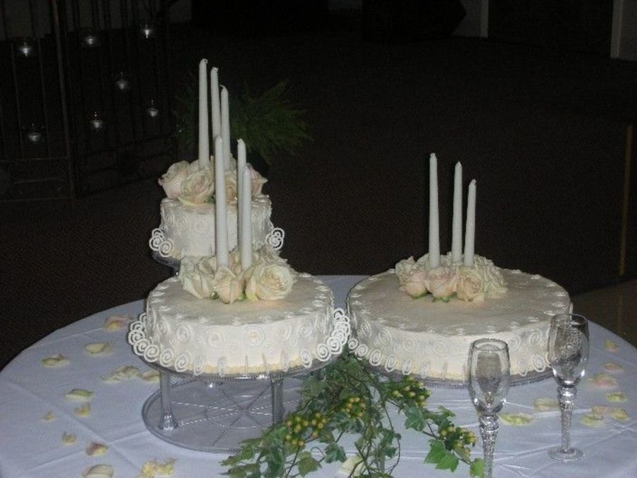 Ivory Wedding Cake - CakeCentral.com