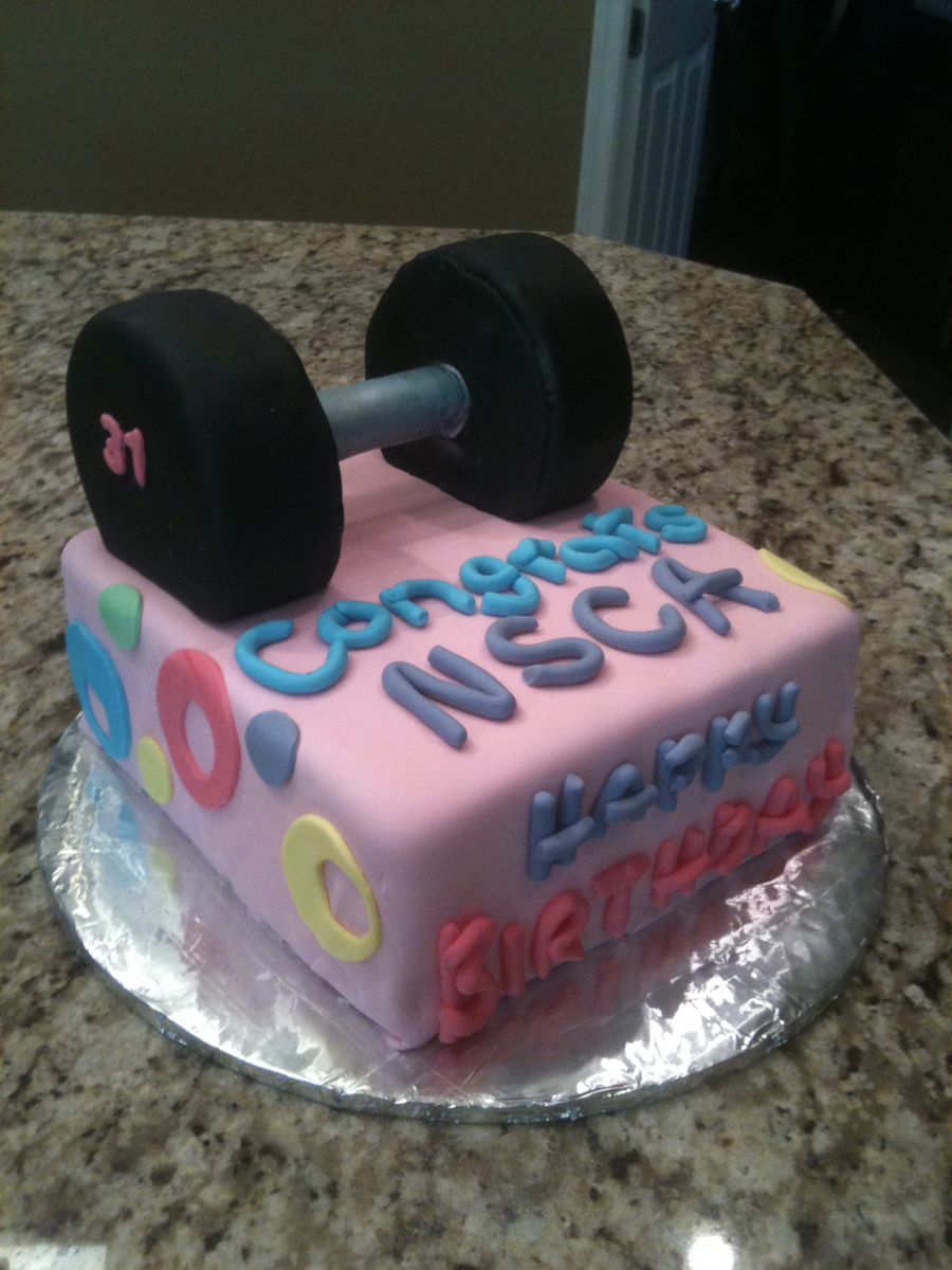 Dumbbell Cake - CakeCentral.com