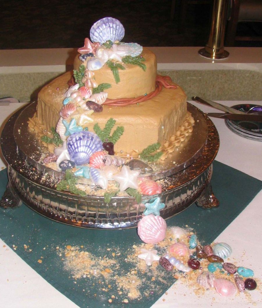 Sea Shell Cake For 60Th Birthday - CakeCentral.com