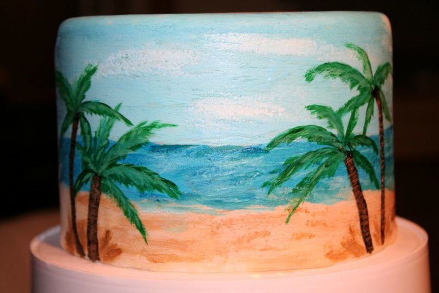 Painted Palm Trees - CakeCentral.com