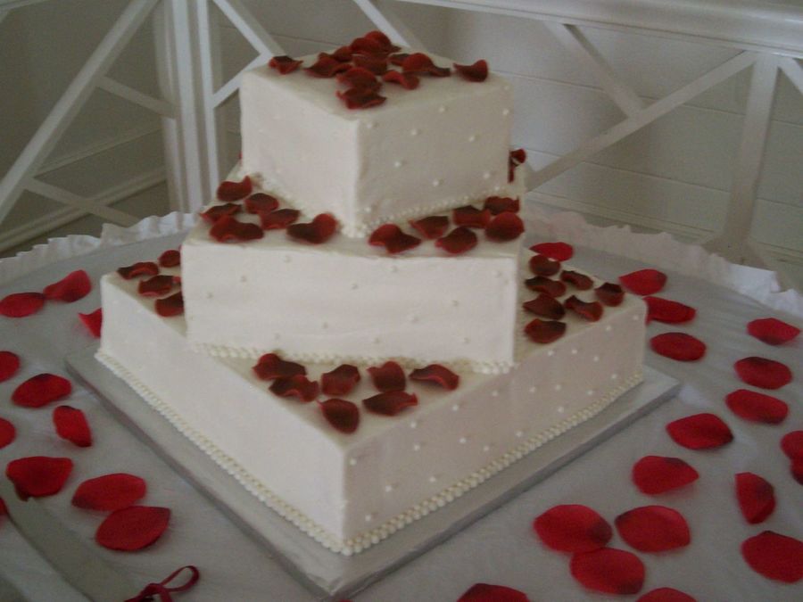 Square Rose Petal Cake - CakeCentral.com