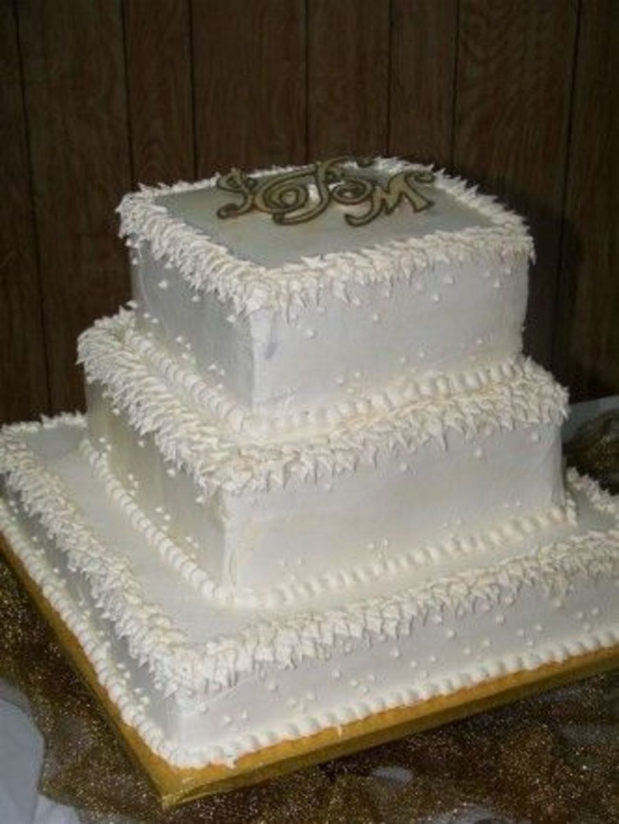 50Th Anniversary Cake-Monogrammed - CakeCentral.com