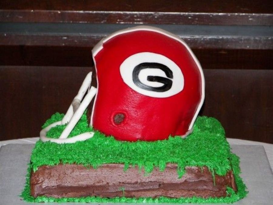 Uga Helmet Cake - CakeCentral.com
