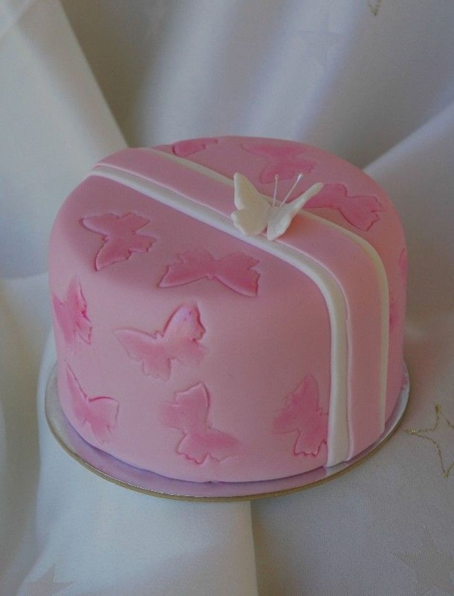 Pink Butterfly Cake - CakeCentral.com