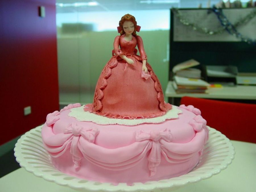Pink Lady In Cake - CakeCentral.com