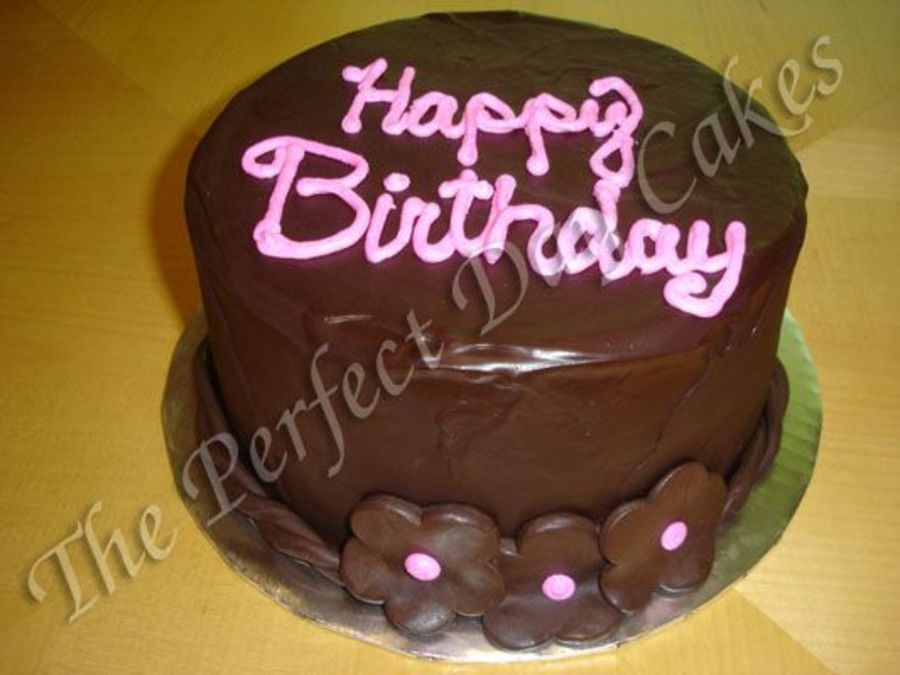 Chocolate Ganache Birthday Cake - CakeCentral.com