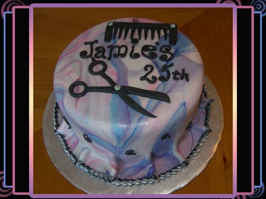 Simple Hairdresser Birthday Cake - CakeCentral.com