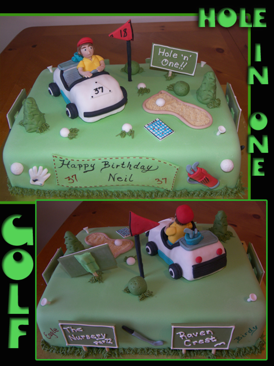 Golf Cake With Cart - CakeCentral.com