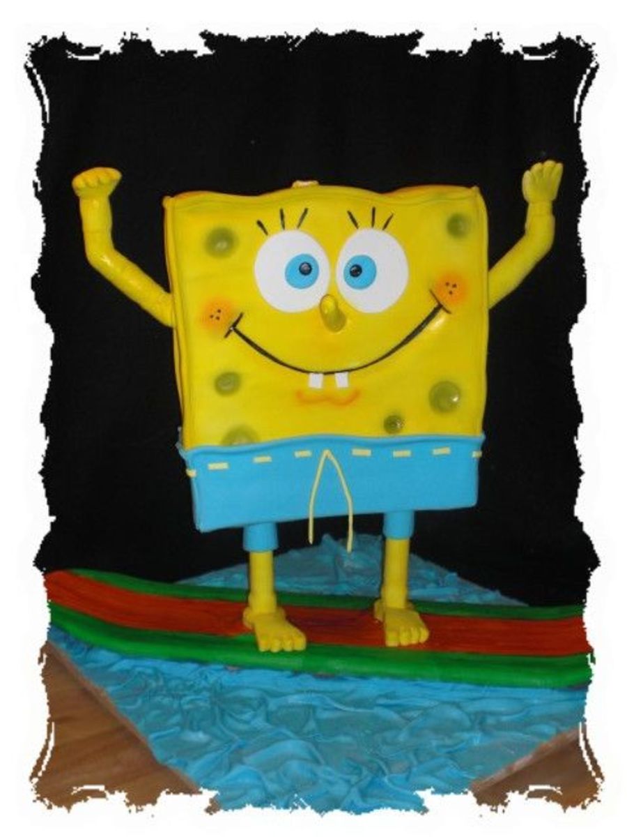 Surfing Spongebob - CakeCentral.com