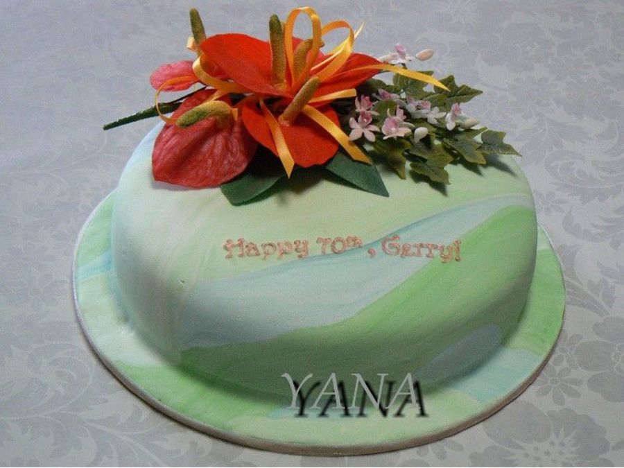 Anthurium Lily Cake - CakeCentral.com