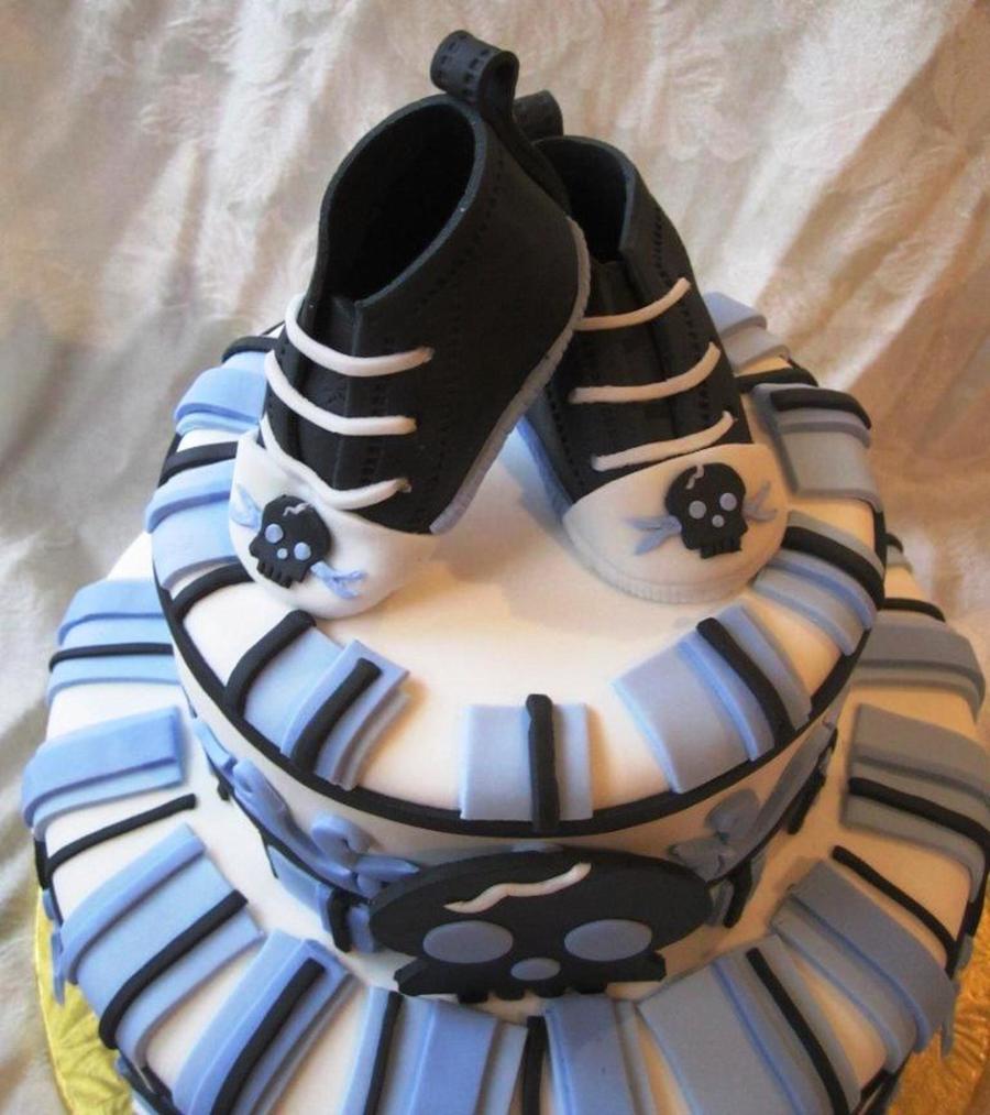 Baby "punk Rocker" Shower Cake - CakeCentral.com