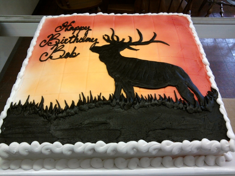 Elk At Sunset - CakeCentral.com