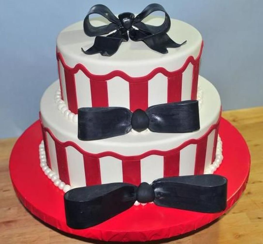 Red And Black Birthday Cake - CakeCentral.com