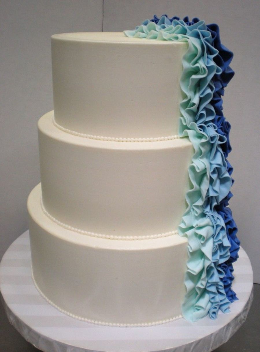Ruffled Wedding Cake - CakeCentral.com