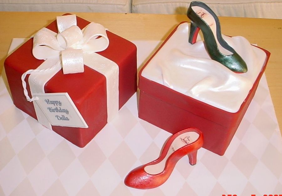 Black And Red Mini High Heel Shoes - CakeCentral.com