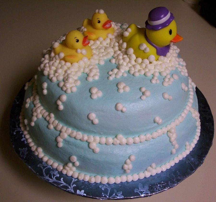 Rubber Duckies Taking A Bubble Bath - CakeCentral.com