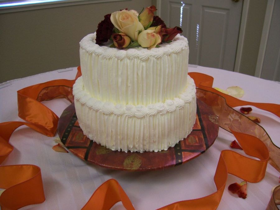 Round Fall Stacked Wedding Cheesecake - CakeCentral.com