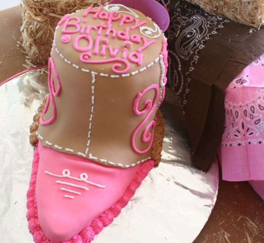 Cowgirl Boot Cake - CakeCentral.com